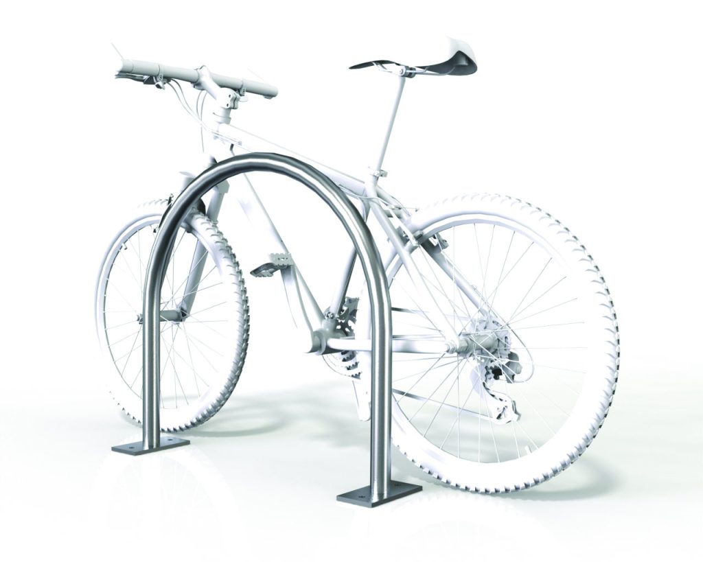 Architectural Bike Rail - Galvanised - Base Plate - Leda
